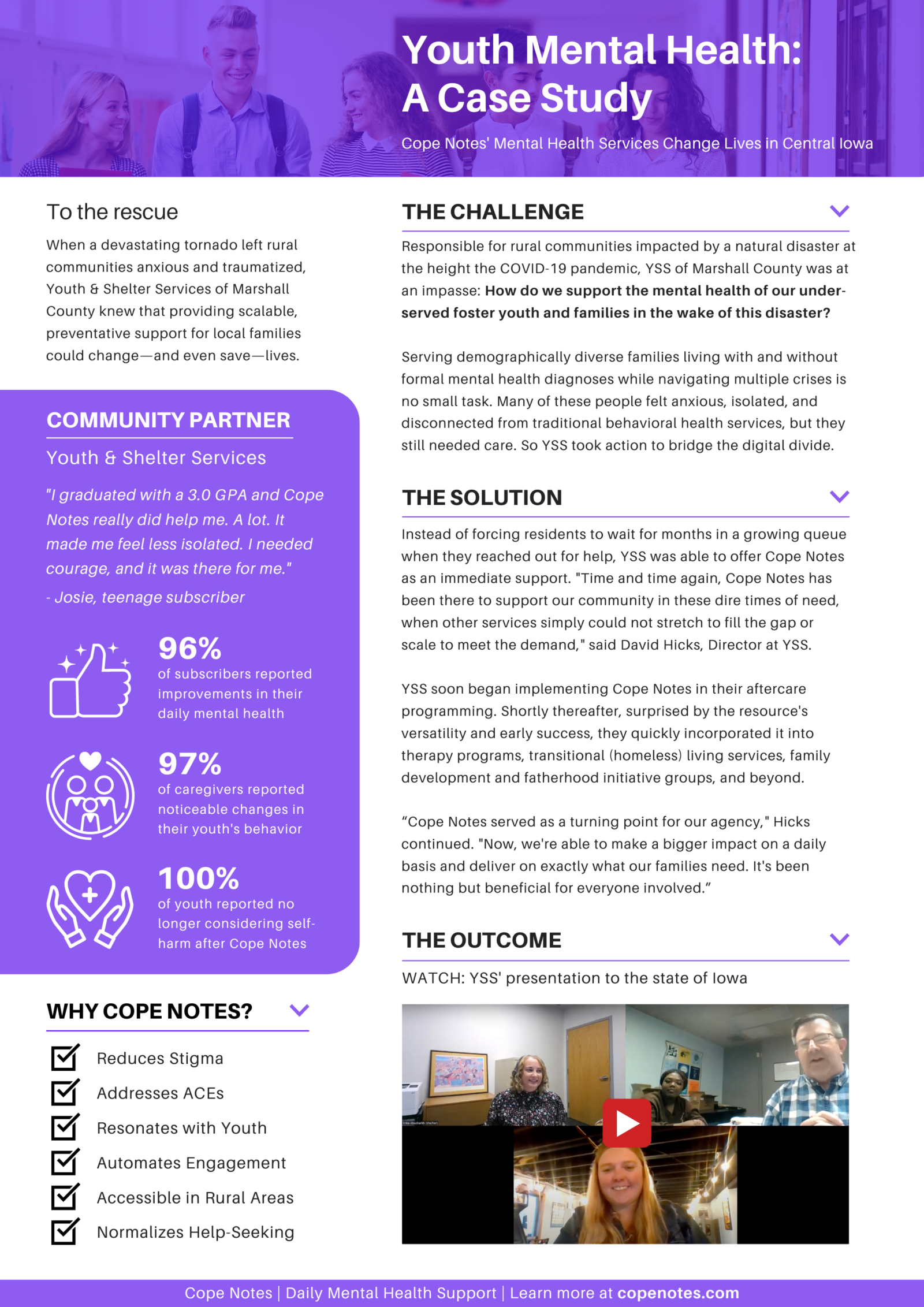 Cope Notes | Enterprise Mental Health Solutions | Case Studies